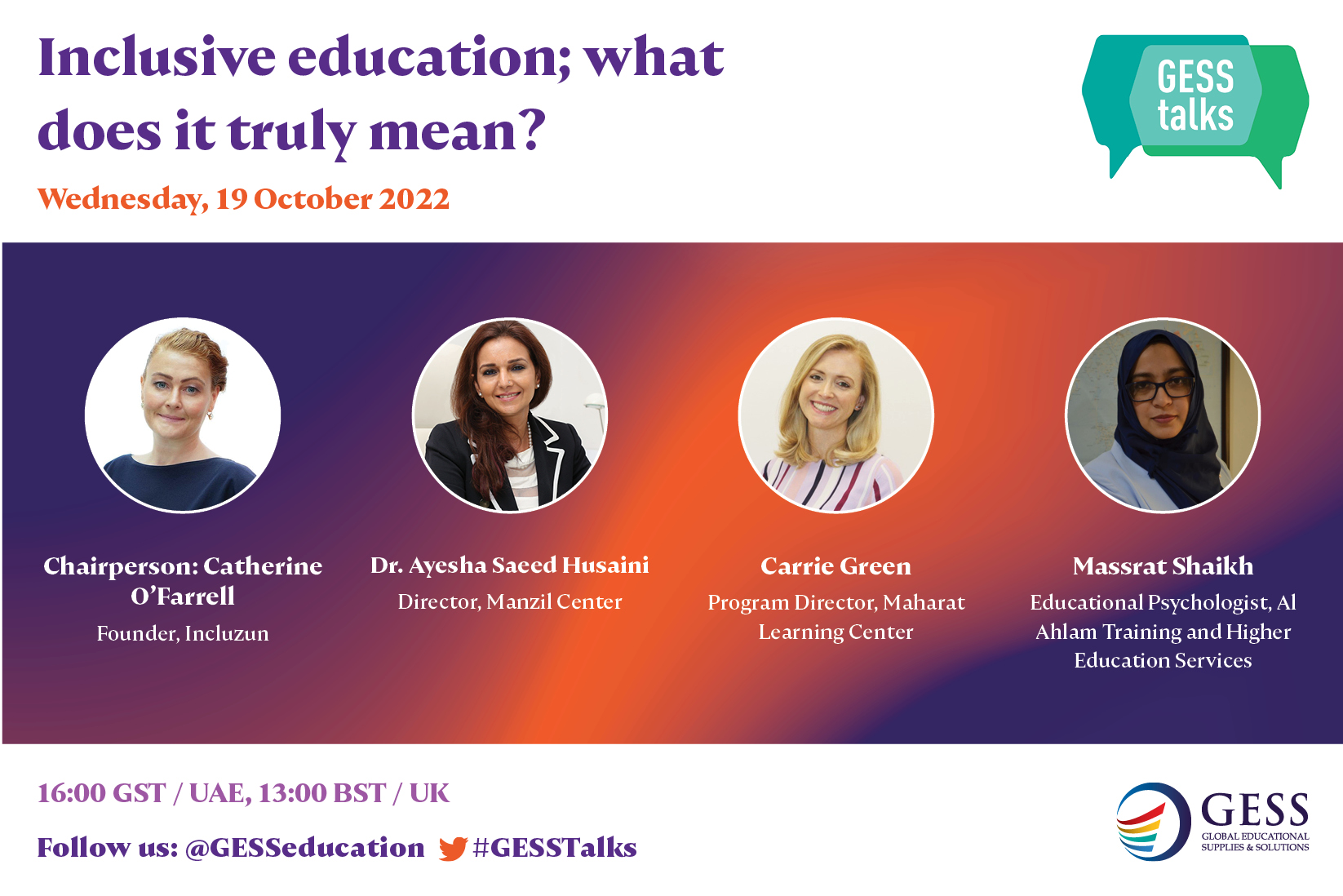 GESS Talks Webinar 12 - Inclusive education; what does it truly mean ...