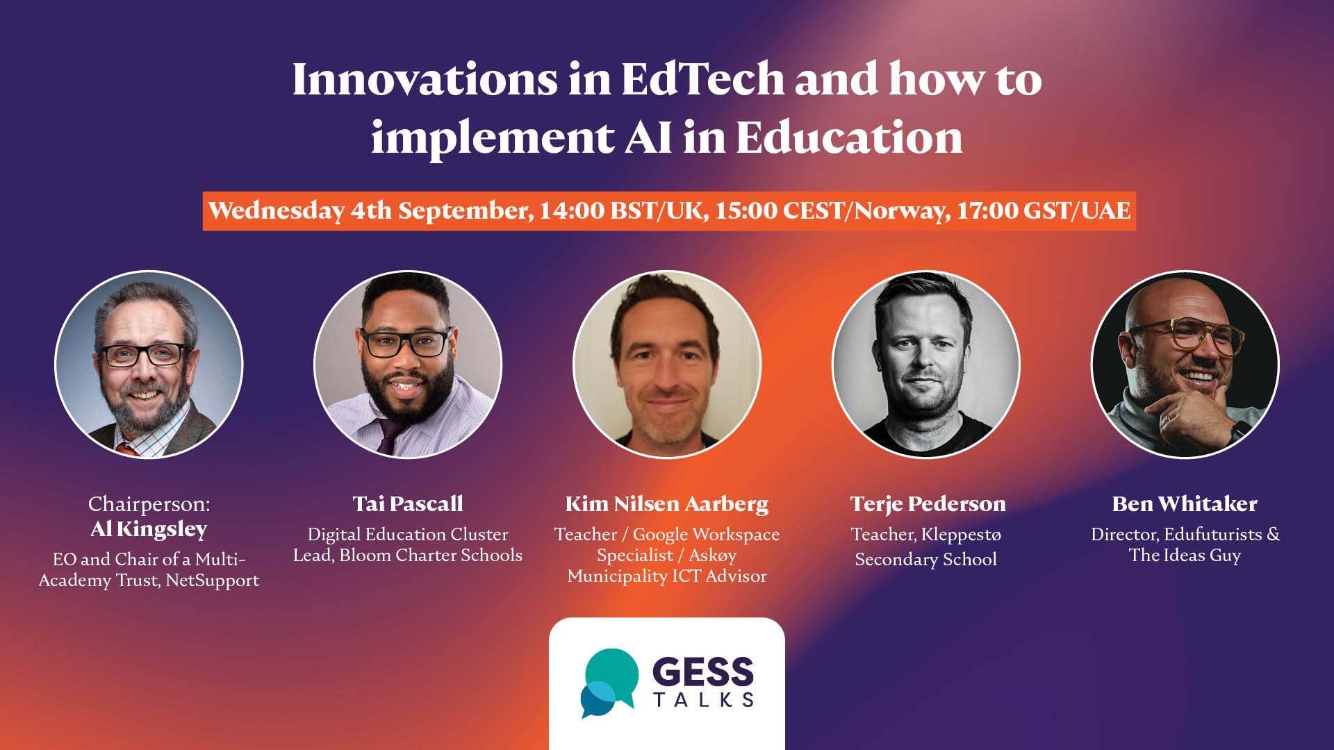 GESS Talks Webinar 29 - Innovations in EdTech and how to implement AI ...